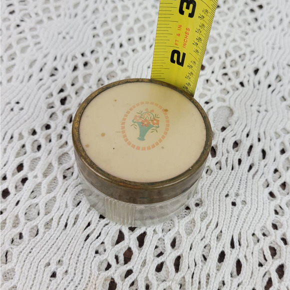 Unbranded | Makeup | Vintage 94s Glass Art Deco Flowers Floral Brass ...